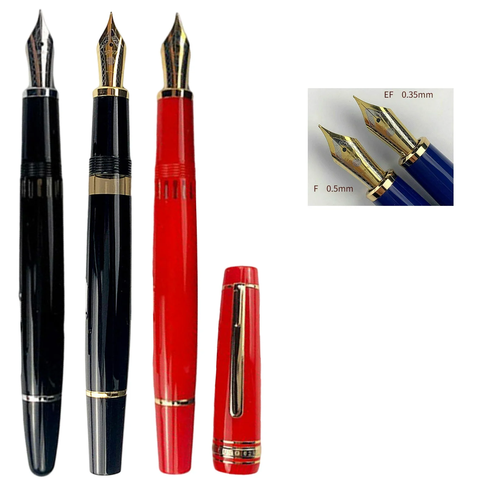 Yong-sheng-629-Fountain-Pen-Iridium-Large-Nib-EF-F-nibs-Resin-ink-pens ...