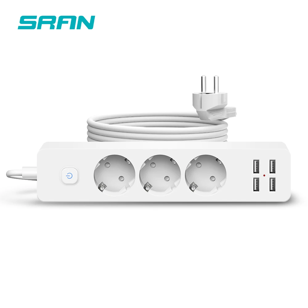 Smart Extension Plug Socket Power | Extension Cord 2 Sockets - Eu Plug ...