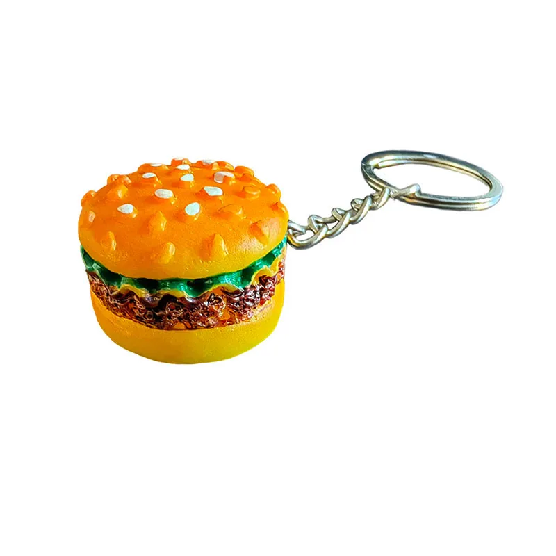 3D-Cute-Simulation-Hamburger-Keychain-Resin-Food-Beef-Vegetable ...