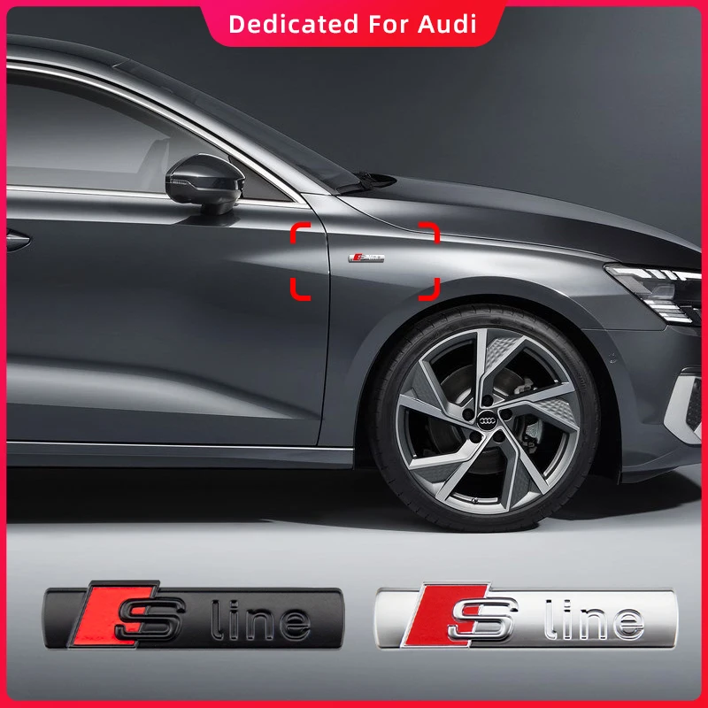 3D-Metal-S-Line-Logo-Car-Body-Side-Fender-Sticker-Trunk-Decoration-For ...