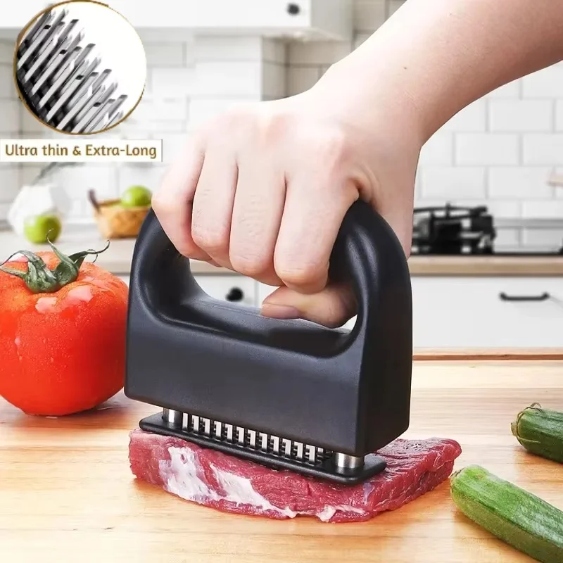 Meat Tenderizer with 48 Stainless Steel Blades Ultra Sharp Needle ...