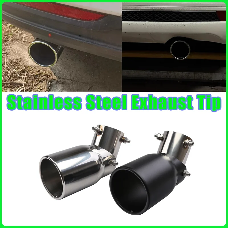 Universal Stainless Steel Exhaust Tip 63mm/3.5"89mm Adjustable Fit for ...