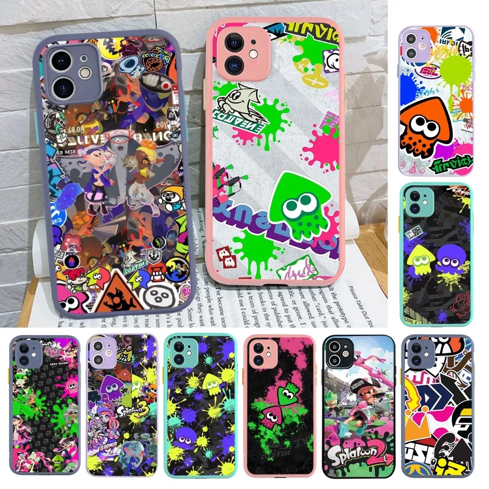 Game Splatoon Art Phone Case for iPhone 14 11 12 13 Mini Pro Max 8 7 ...