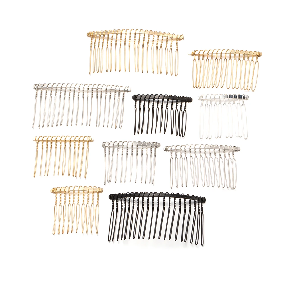 10pcs-10-12-15-20-Teeth-Metal-Twisted-Wire-Hair-Comb-Base-For-DIY-Hair ...