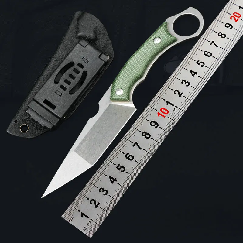 TRSKT-14C28N-Tactical-Knife-Outdoor-Survival-Hunting-Knives-Stonewash ...