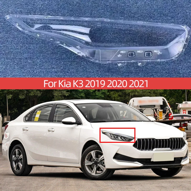 For-Kia-K3-2019-2020-2021-Front-Headlights-Shell-Headlamp-Lens-Cover ...