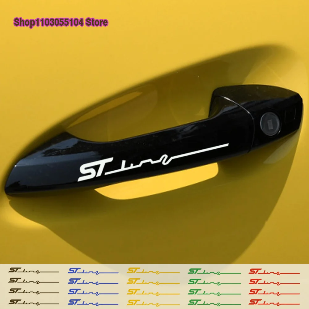 4pcs-Car-Door-Handle-sticker-Vinyl-Decal-For-Ford-ST-LINE-Smax-Cmax ...