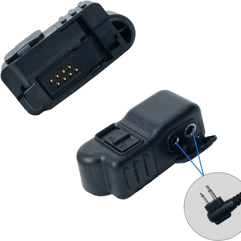 2 Pin Radio Audio Earpiece Headset Adapter For Motorola Xpr3500 Xpr3000 ...