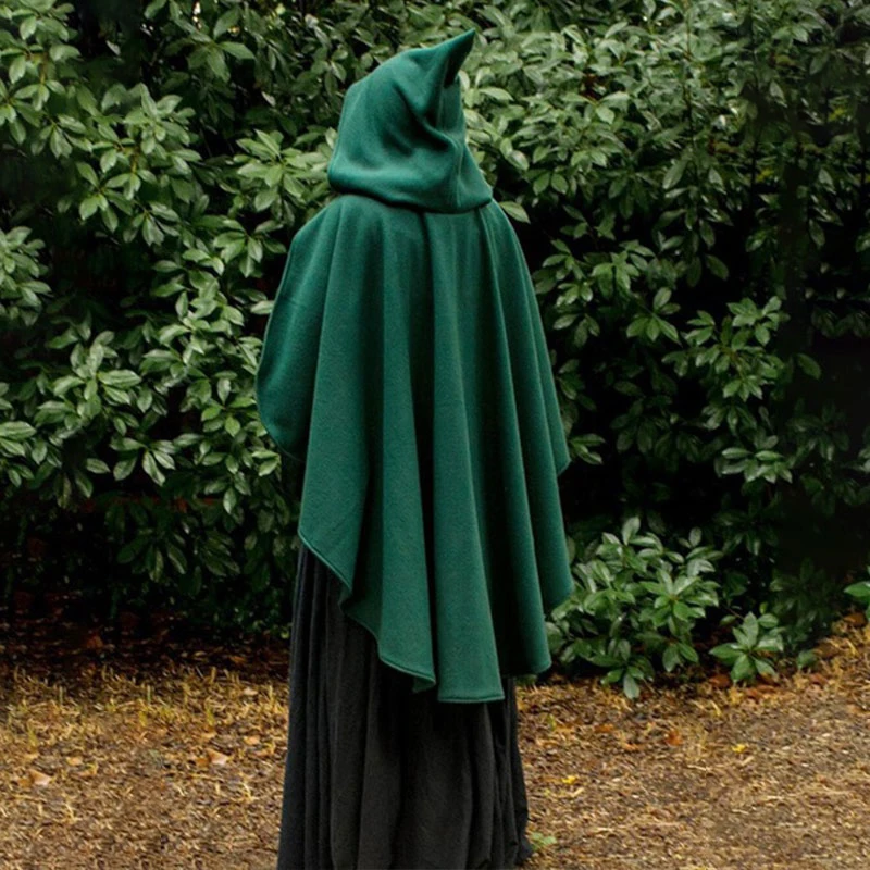 Women-Renaissance-Costume-Medival-Halloween-Short-Steampunk-Velvet-Cape ...