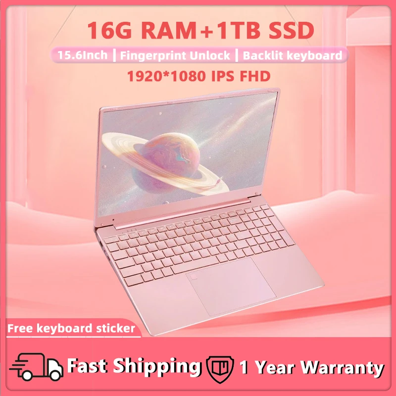 Laptop 15.6 Polegada 16GB RAM 2TB SSD Notebook Intel Celeron Laptops Windows 11 Computador ...