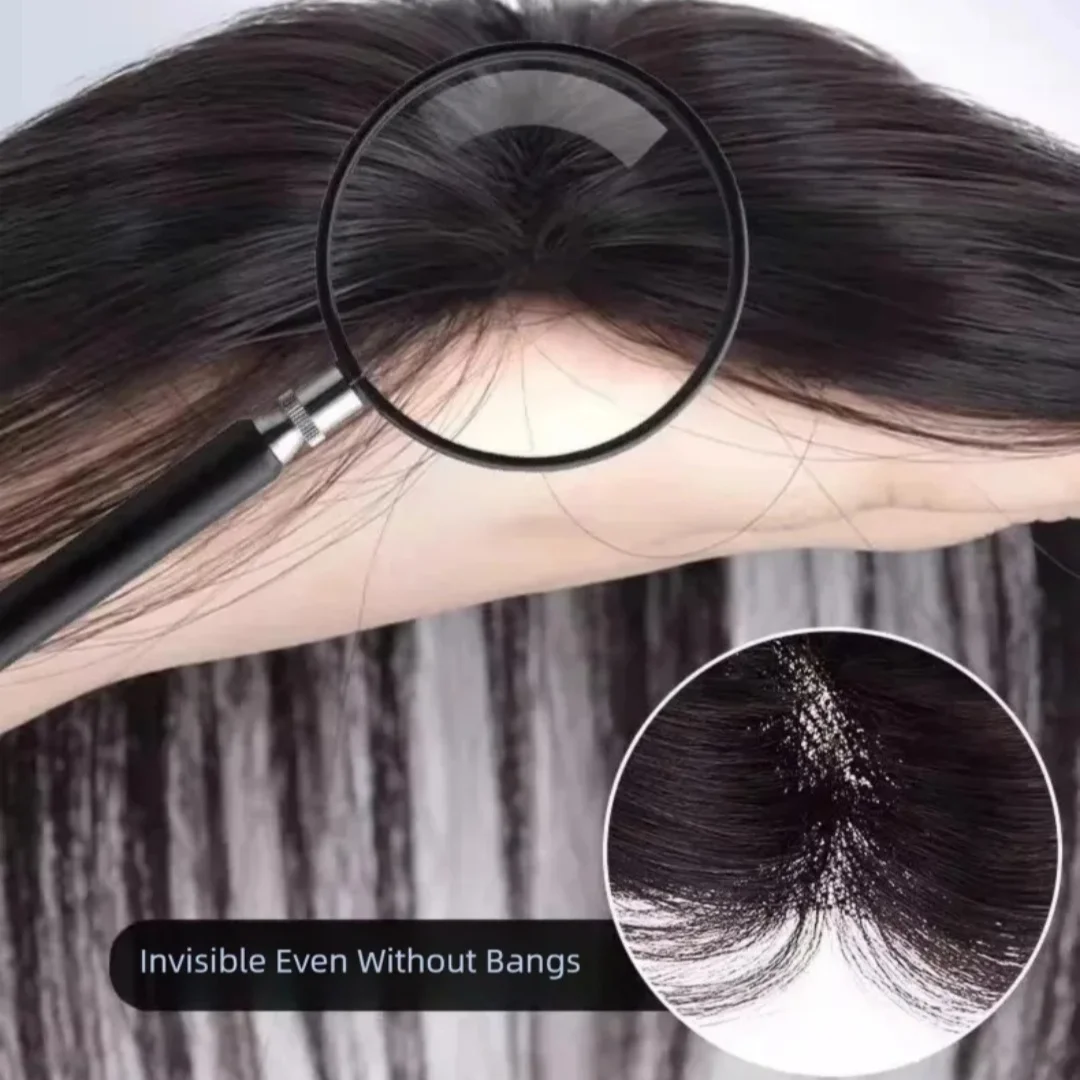 New Upgrade V-Edge Invisible Human Hair Toppers For Women 360° Full ...
