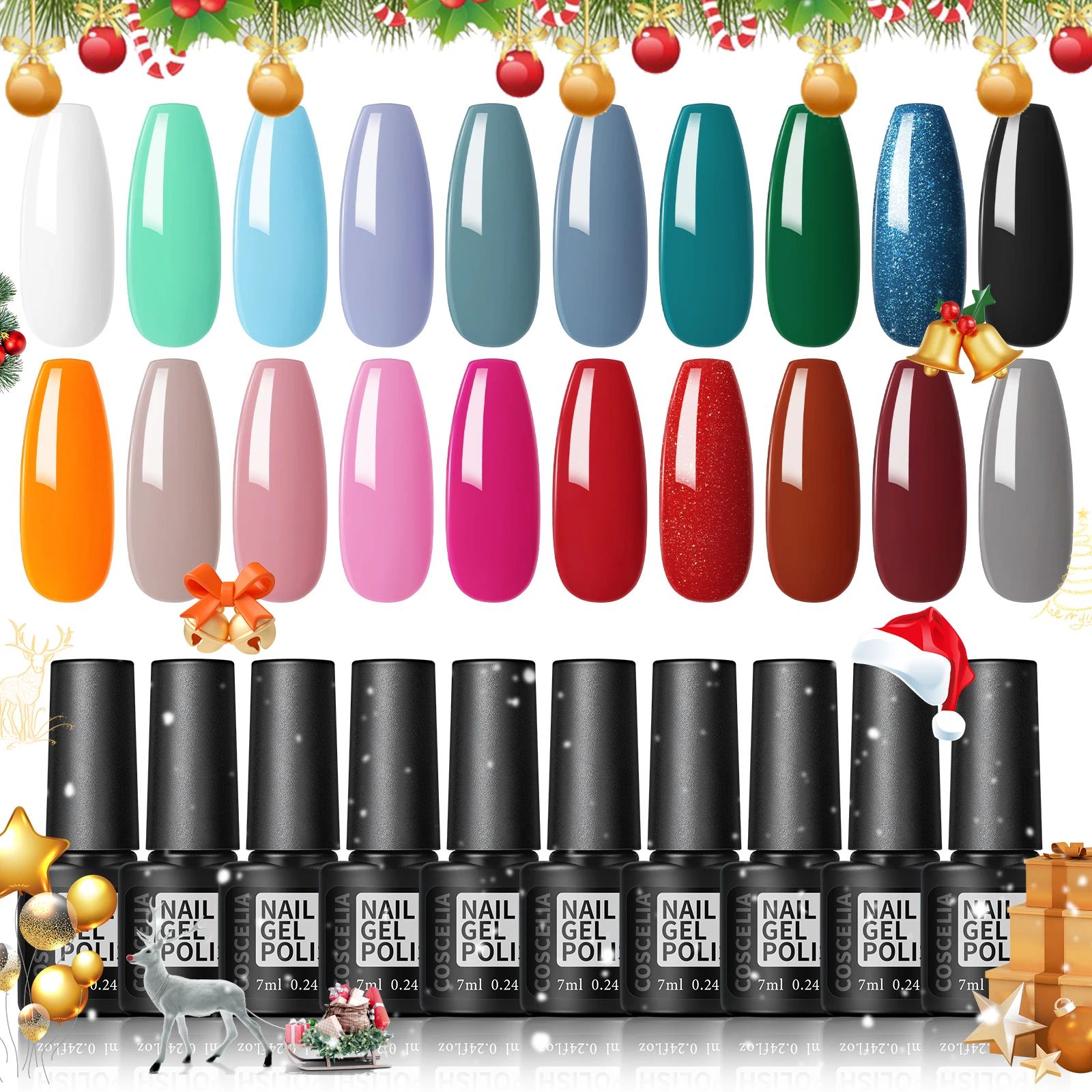 Coscelia-7ML-Colorful-Gel-Nail-Polish-20-Colors-Long-Lasting-Semi ...