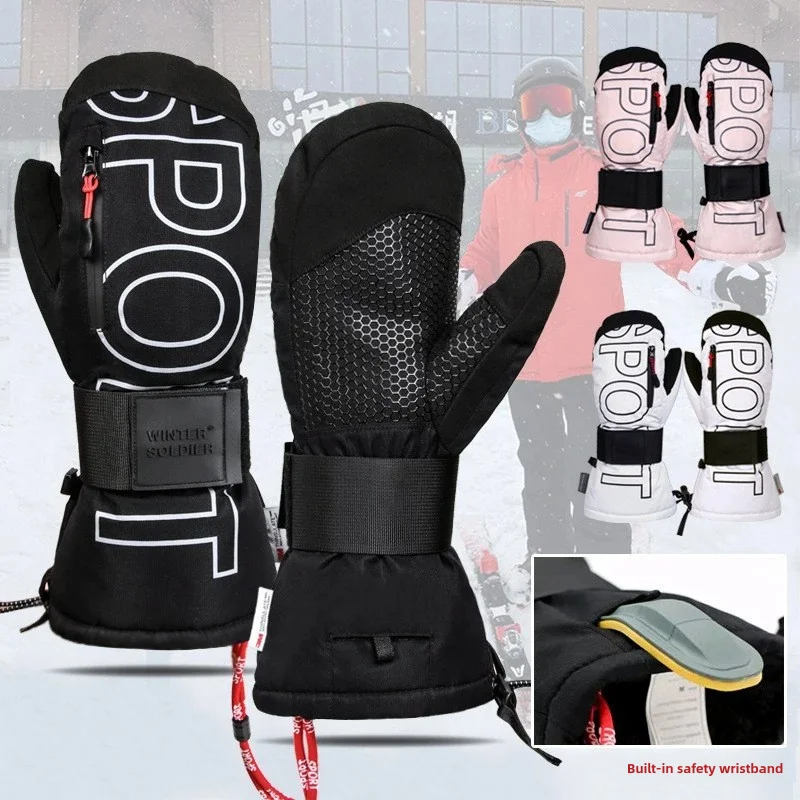 Winter Warm Snow Outdoor Skiing Snowing Wrist Guards Waterproof Anti ...