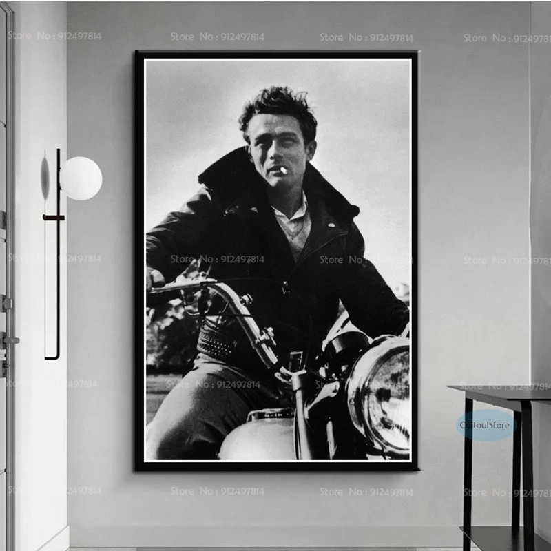 James Dean Motorcycle Poster