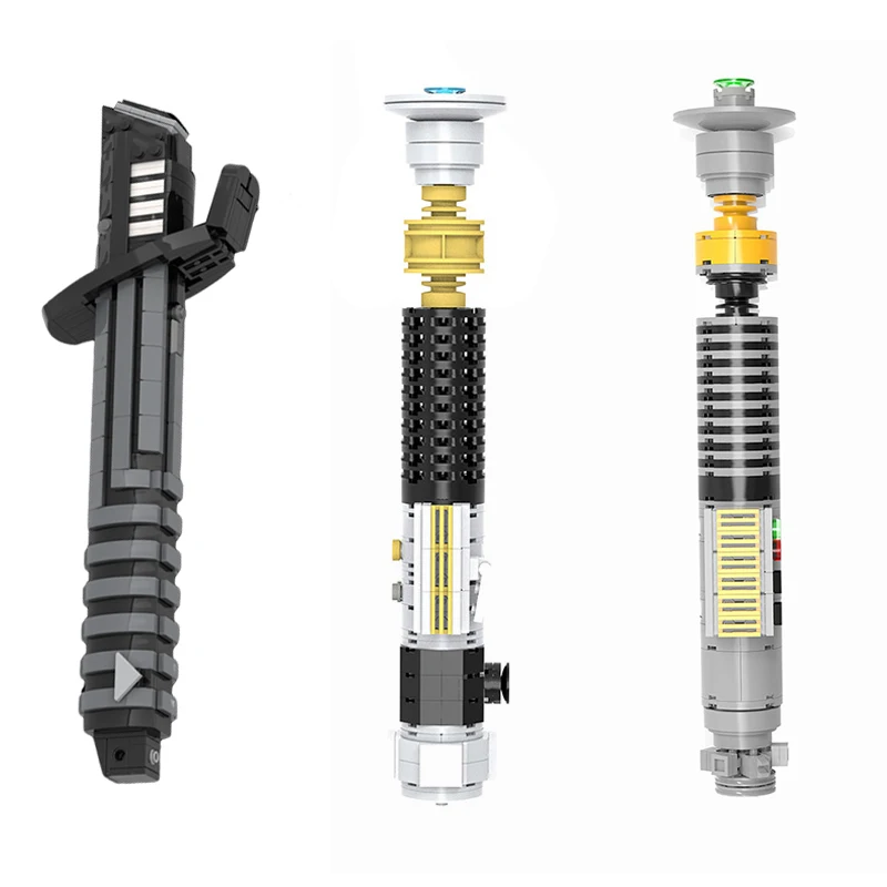 BuildMoc-Lightsabers Espada Building Blocks Set, Dueling Blaster, Laser ...