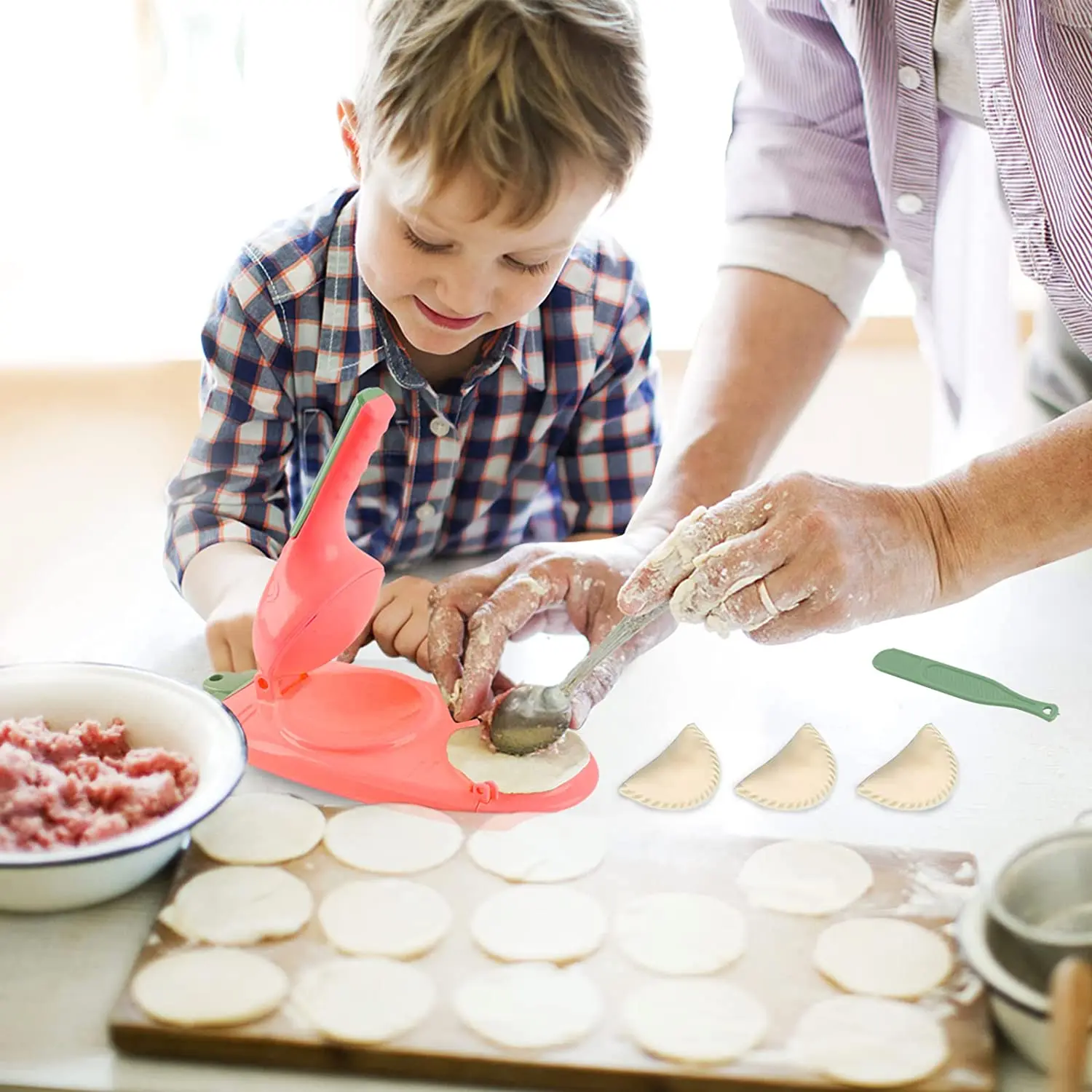 Machine à pâtes manuelle pour boulettes,artefact de peau de boulette ...