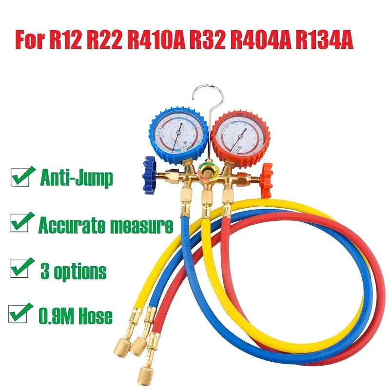 For-R12-R22-R410A-R-404A-R-134a-Car-Refrigerant-Manifold-Gauge-Set-Air-Conditioning ...