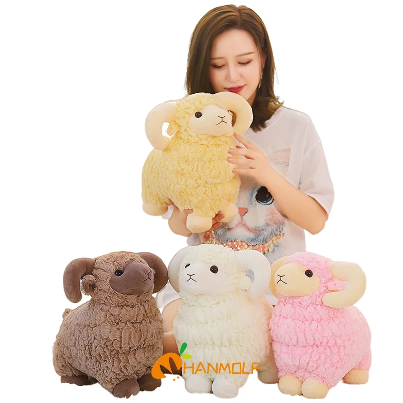 25-55cm-Simulated-Stuffed-Sheep-Doll-Standing-Colorful-Grassland-Animal ...