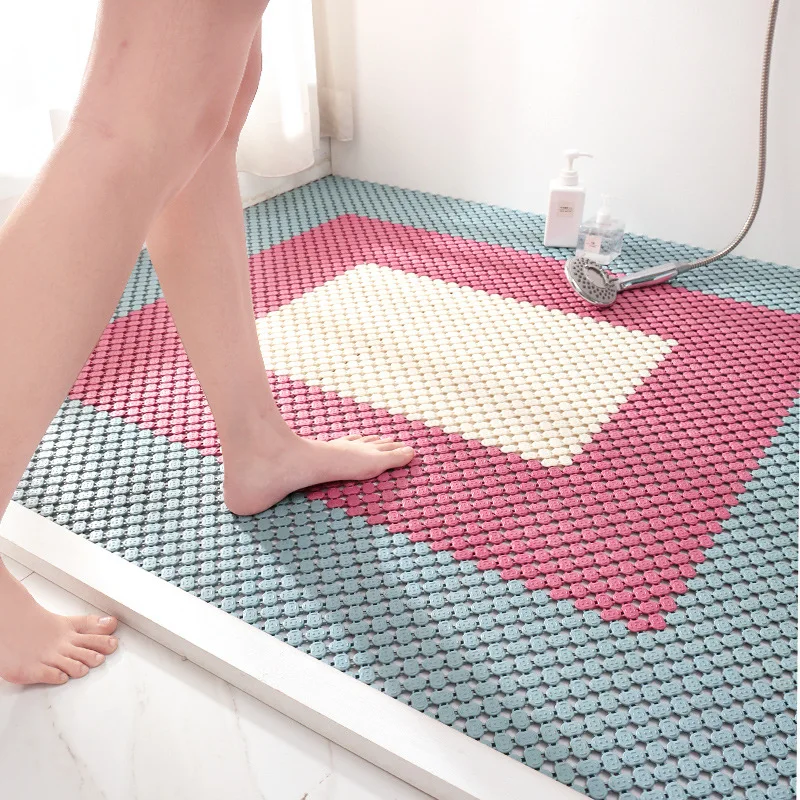 DIY-Spliced-Non-Slip-Shower-Mat-Custom-Size-Be-Cut-Square-Bathroom ...