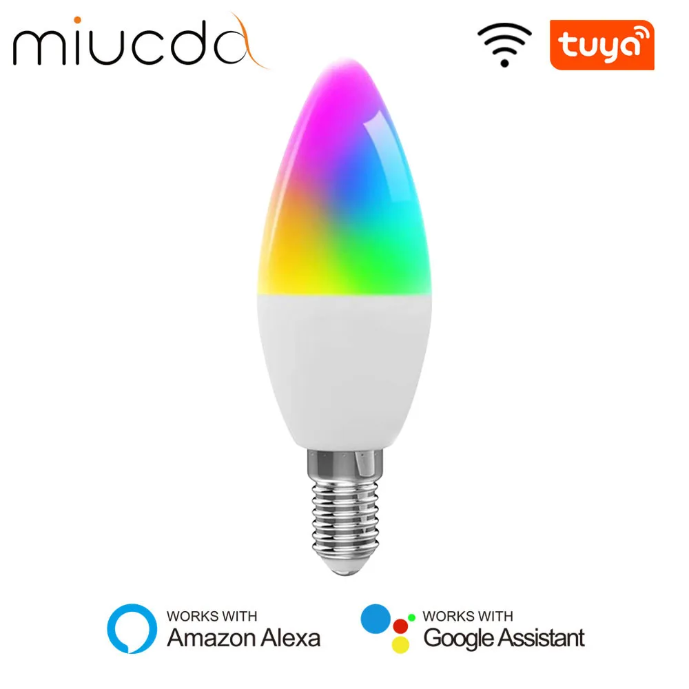 MIUCDA-Tuya-WiFi-Smart-Candle-Bulb-6W-RGB-CW-Led-Lamp-Bulb-Dimmable ...