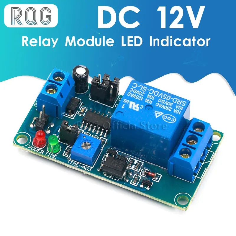 DC 12V Time Relay Module Normal Open Time Delay Relay Timing Timer ...