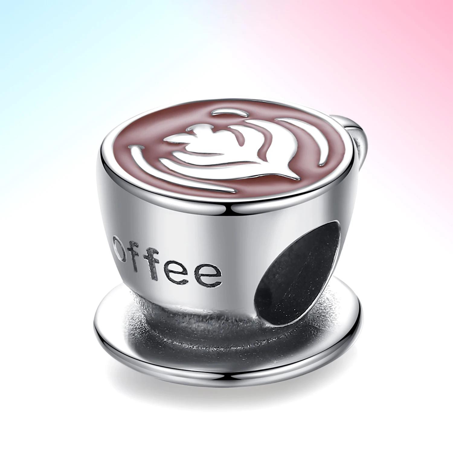 2023-NEW-925-Sterling-Silver-coffee-cup-Charm-Beaded-Pendant-for ...