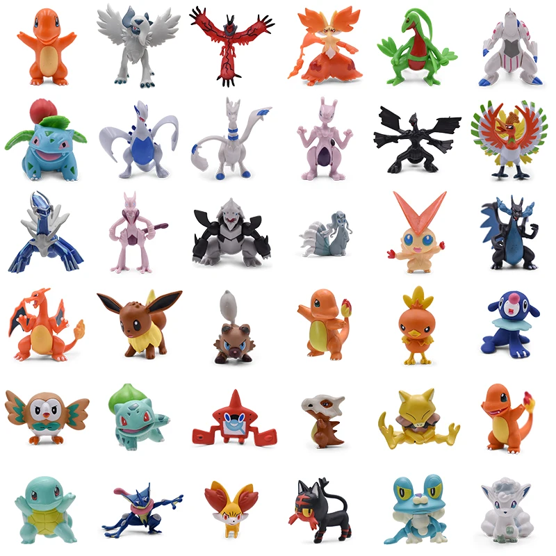 Figuras de acción de Pokémon de 3-8cm, Charizard, Bulbasaur, Squirtle ...