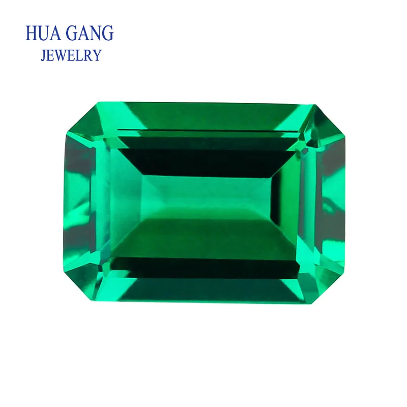Cultivate gemstone green color Zambian Emerald loose cut stone ...