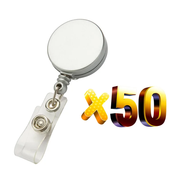50 pcs Retracting Reel Badges – IMPRESOMATIC