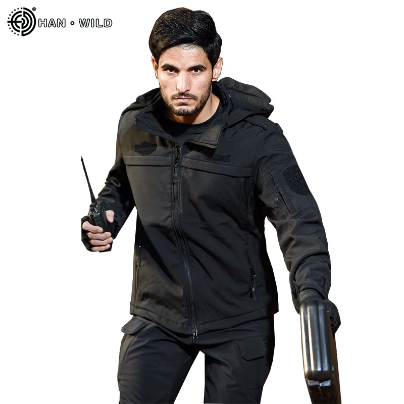 Military Soft Shell Jackets Men Tactical Windproof Airsoft Jacket Army ...
