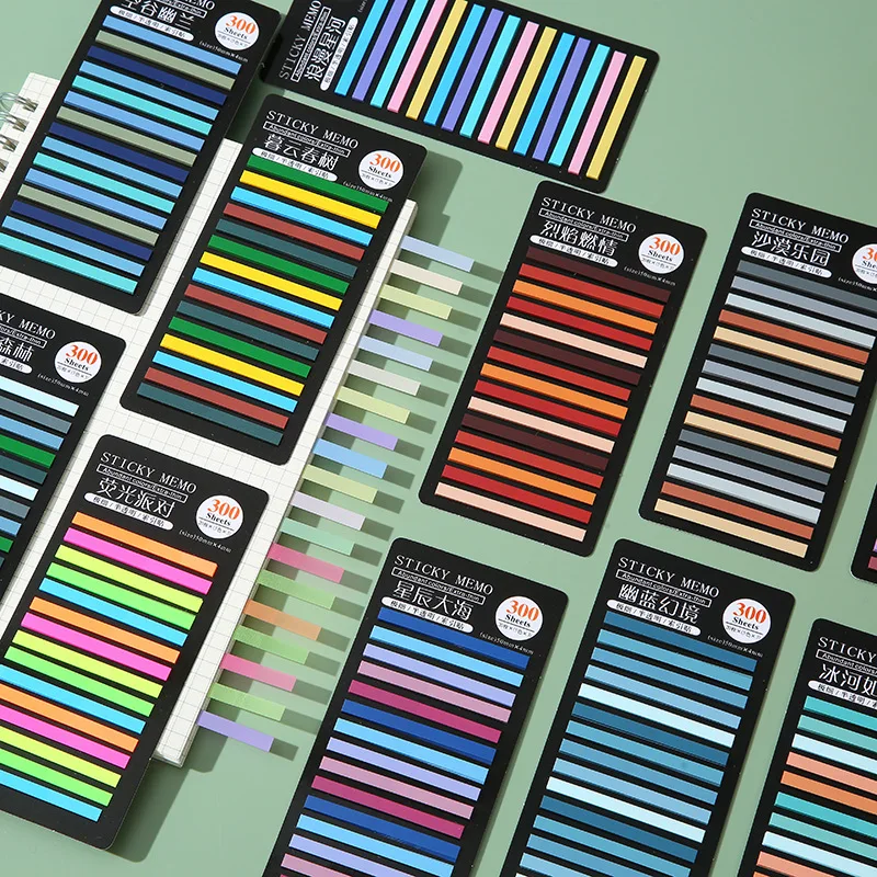 300-Sheets-Rainbow-Color-Index-Memo-Pad-Sticky-Notes-Paper-Sticker ...