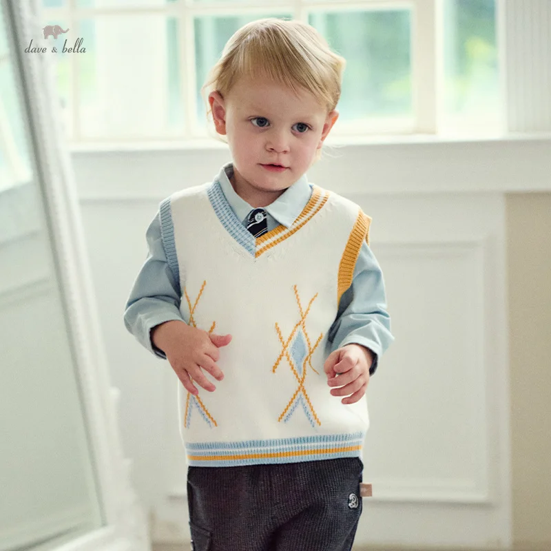 Dave-Bella-Kids-Cotton-Vests-Boys-Girls-School-Uniform-Waistcoat-Casual ...