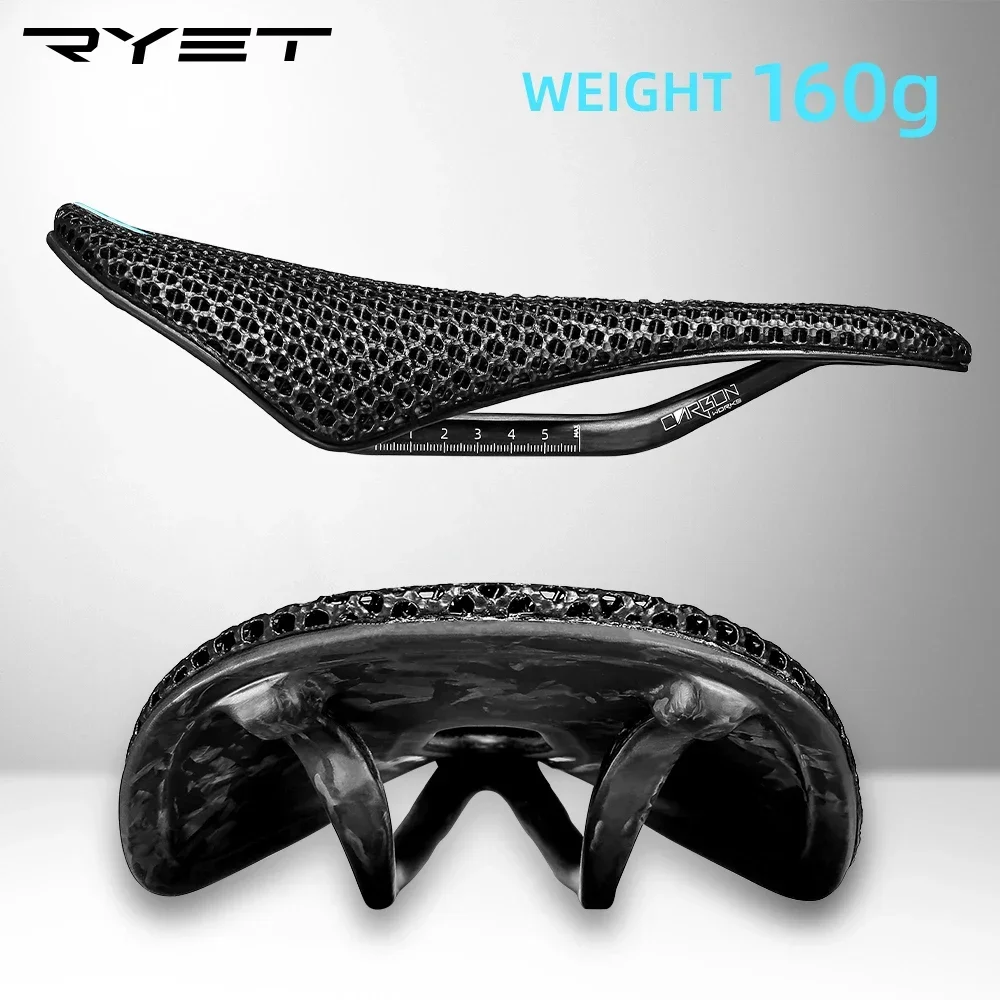 RYET 3D Printed Carbon Bike Saddle 143mm Honeycomb Superlight Ergonomic ...