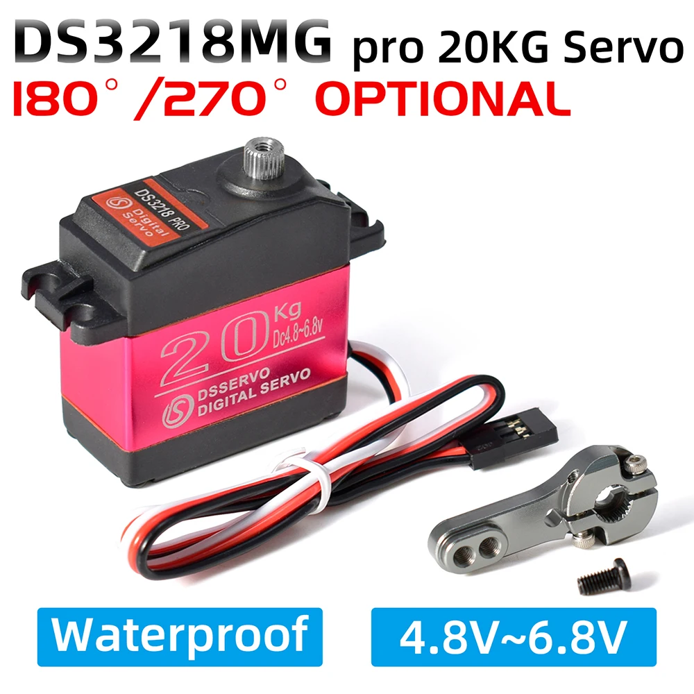 Dsservo-Waterproof-Servo-DS3218-PRO-20KG-180-270-Degree-High-Speed ...