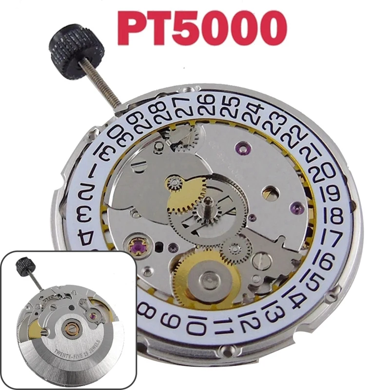 PT5000 Watch Movement Automatic Mechanical Movement 21600 Bph 28800 Bph ...