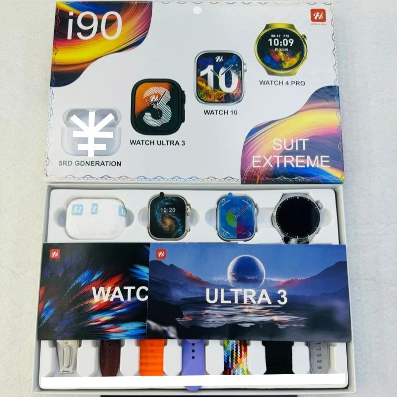 2024-New-Smart-Watch-Set-ULTRA3-WATCH10-WATCH4-5-Generation-Bluetooth-Headphones-Large-Suit-for ...
