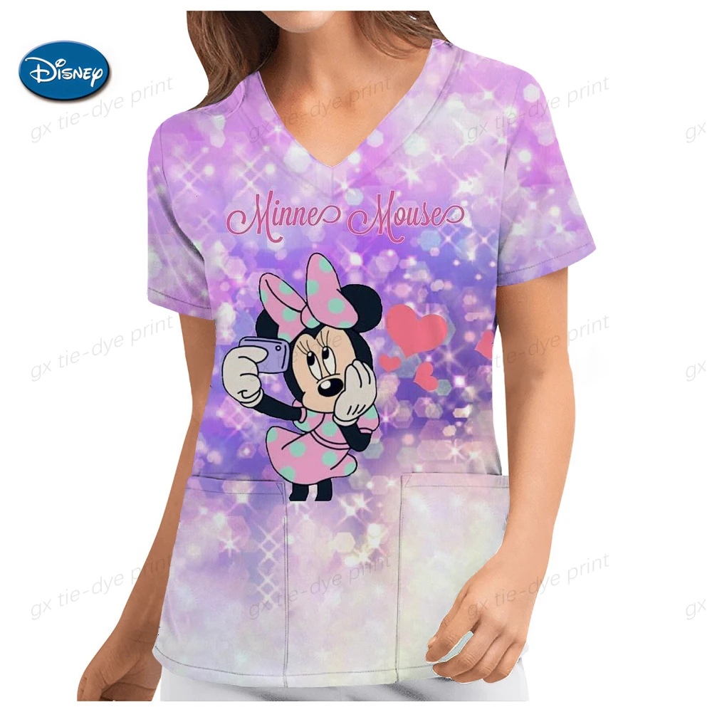 Women-s-Minnie-Mouse-T-Shirt-Women-s-Hospital-Uniform-with-Pockets-V ...