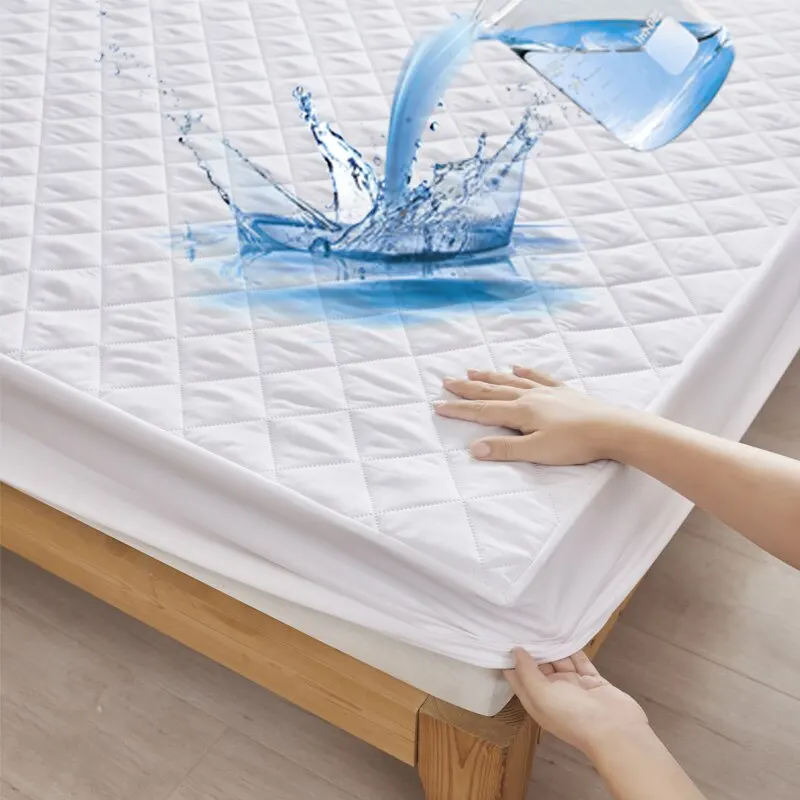 Ultrasonic-Technology-Padded-Thickening-Waterproof-Mattress-Cover-Soft ...