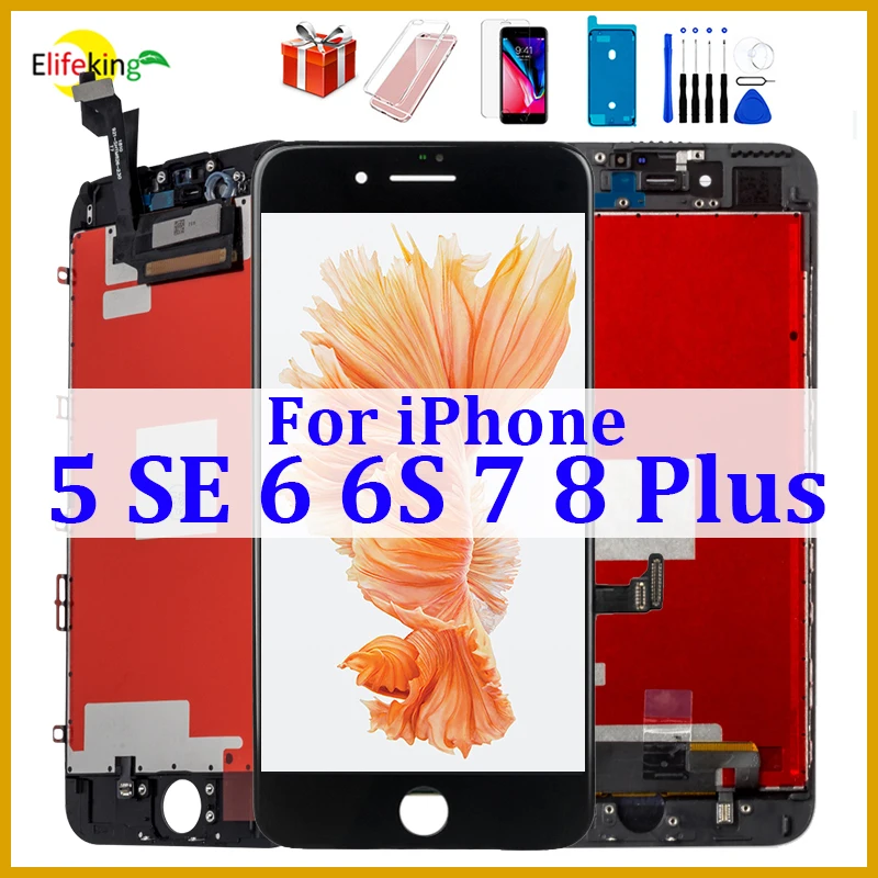 LCD Ecran For iPhone 5 SE 2016 SE2 Display For iPhone 6 6S 7 8 Plus ...