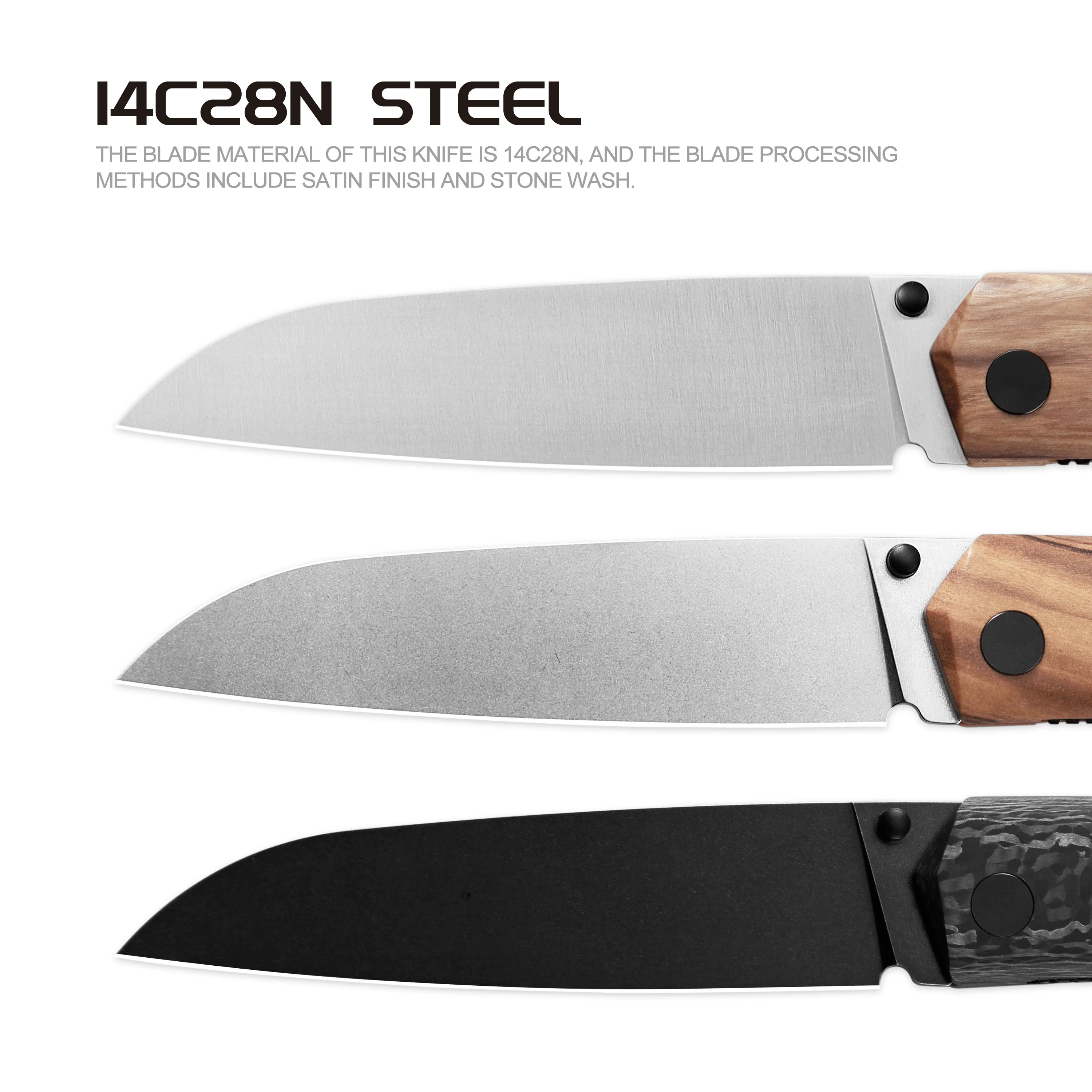 Petrified fish PFP01X 折りたたみナイフ2.99インチ14C28Nサテン