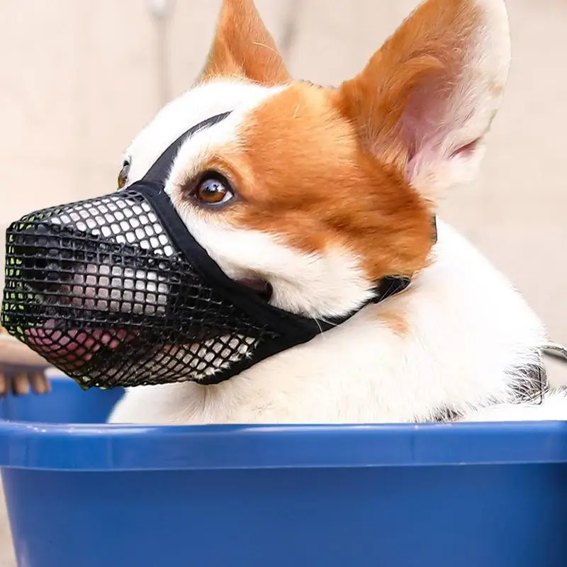 Breathable-Nylon-Dog-Muzzle-Small-Medium-Large-Dog-Muzzles-Anti-Bark ...