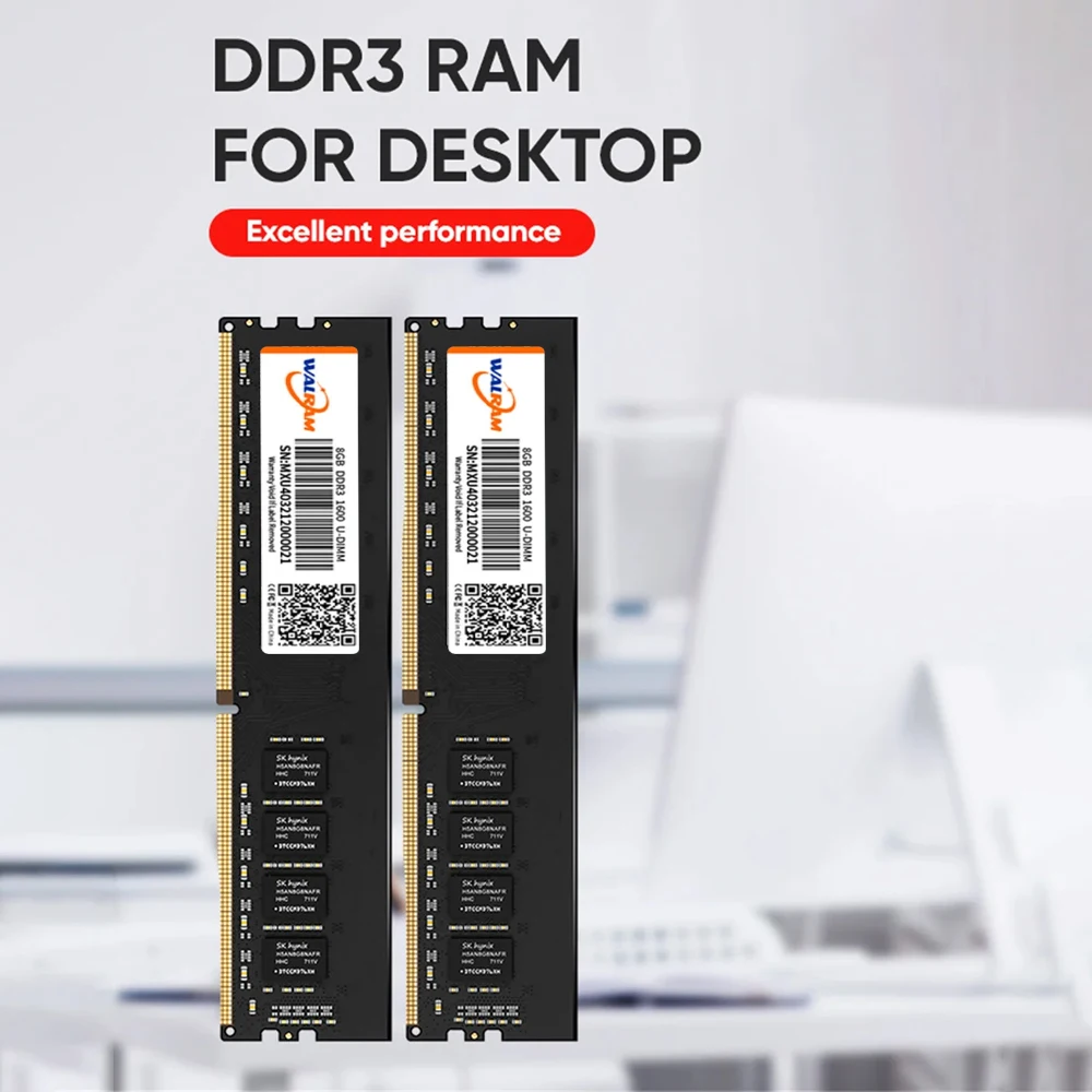 Walram-Desktop Memory Rams, Compatível com AMD e Intel, DDR3, DDR3 ...