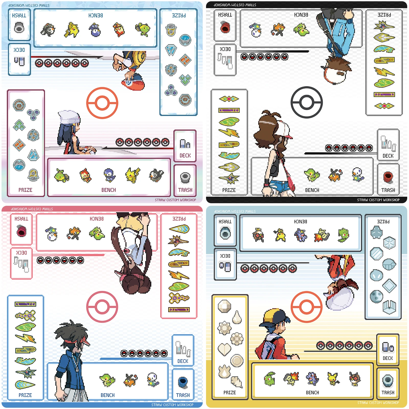 600X600X2Mm-Pokemon-Trainer-Rosa-Pixel-Shape-Double-Card-Battle-Mat ...