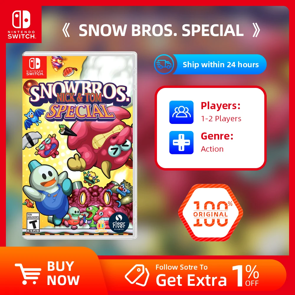 Ofertas-de-juego-de-Nintendo-Switch-SNOW-BROS-Cartucho-f-sico-de-juegos ...