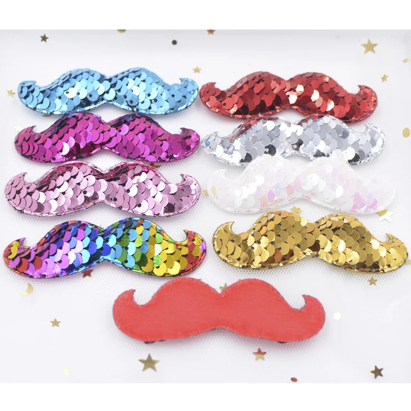 Pink Glitter Mustache