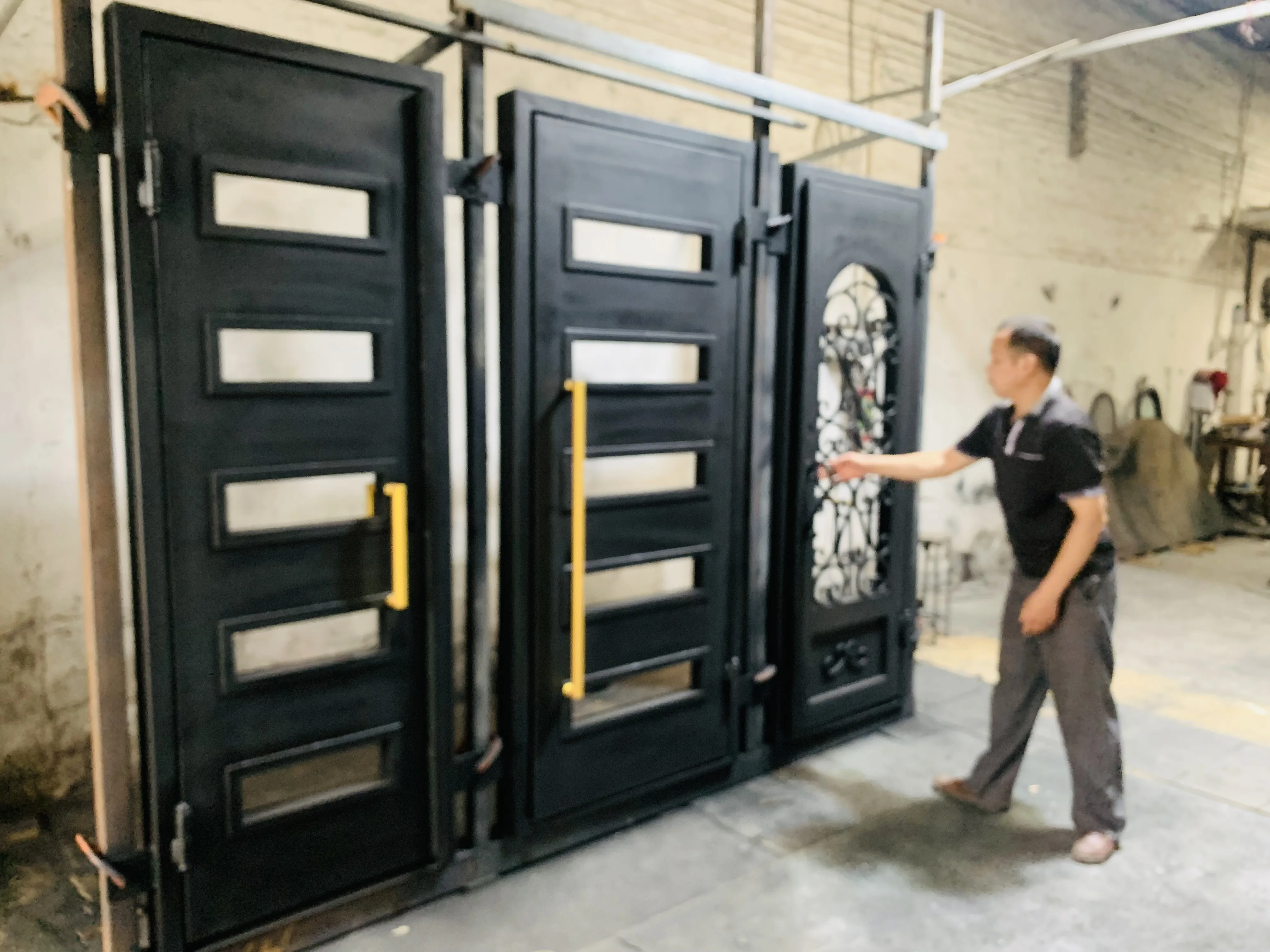 Custom-Double-Safety-Security-Metal-Steel-Glass-Wrought-Iron-Door.jpg