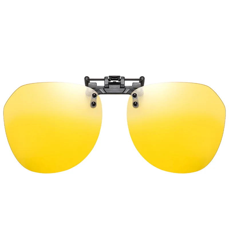 New Polarized Sunglasses Lens Clip On Glasses Night Vision Yellow Women ...