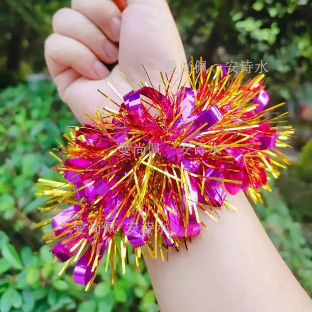 1-Pair-Tinsel-Bracelet-Colorful-Elastic-Band-Kids-Kindergarten-Dance ...