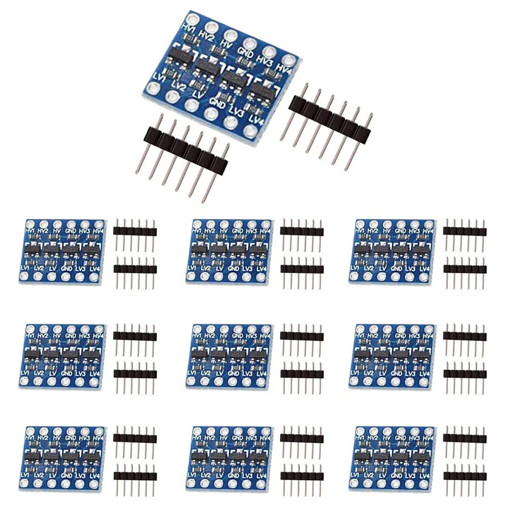 10pcs Level Shifter 3.3V 5V 4 Channels IIC I2C Logic Level Converter Bi ...