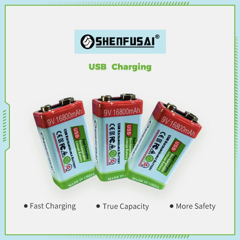 Special-offer-9V-16800mAh-li-ion-Rechargeable-Micro-USB-Batteries-9-v ...